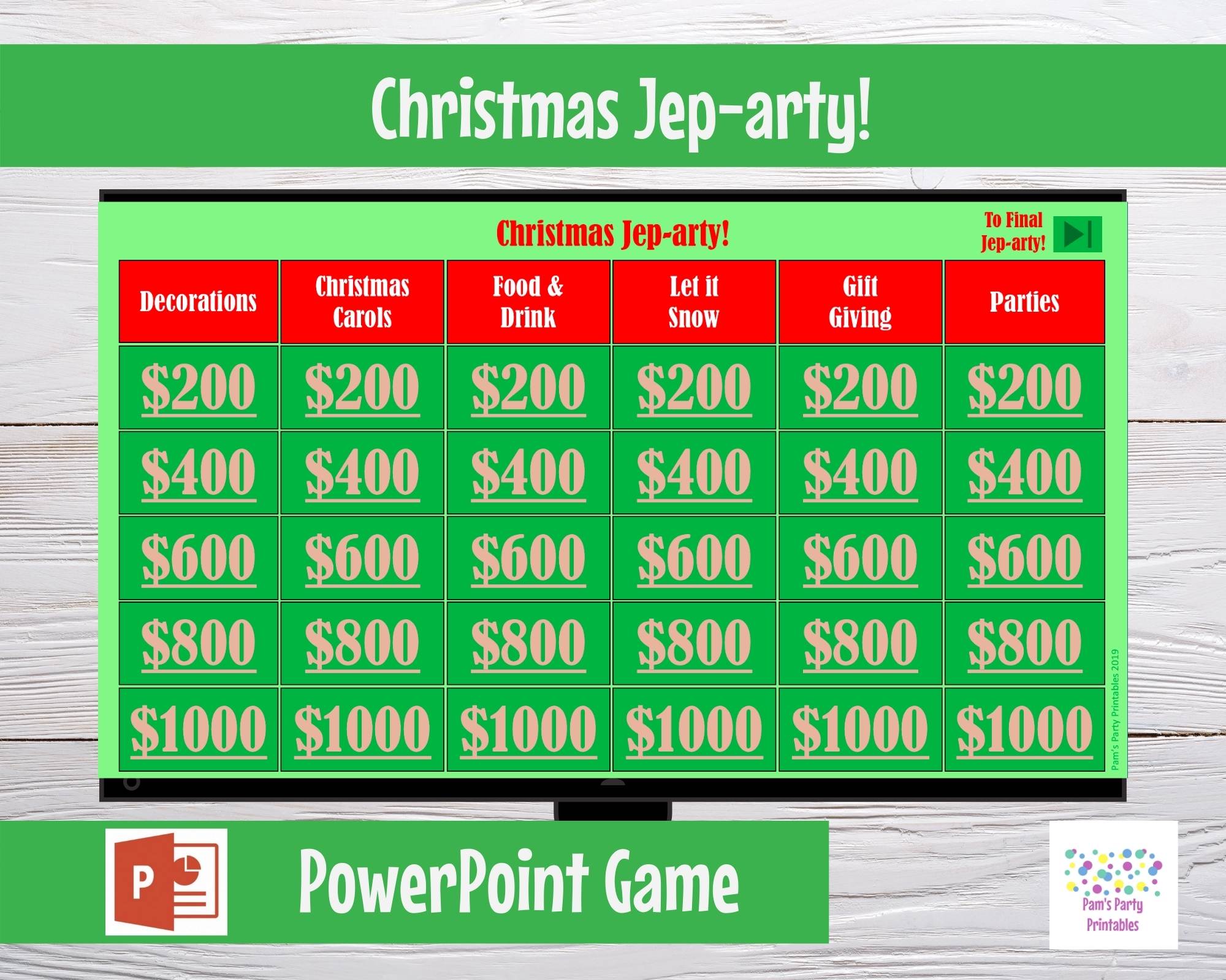 Christmas Jep-arty! – Interactive PowerPoint Game – Christmas Party ...