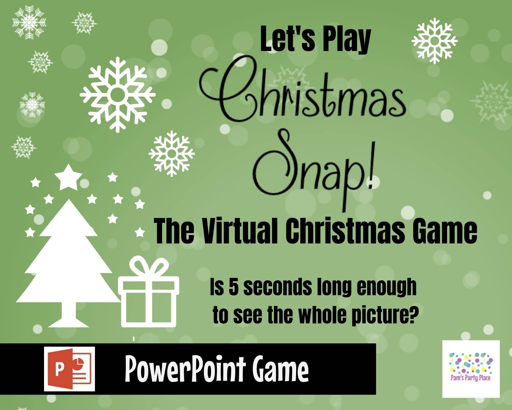 Virtual Game Christmas Snap PowerPoint Game Interactive PowerPoint